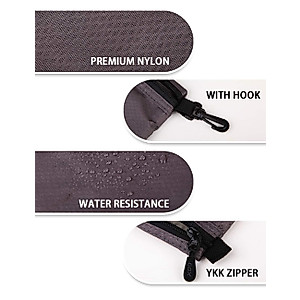 GOX Small Toiletry Bag for Men Bulk Cosmetic Bag Dopp Kit Carry On Zipper Pouch Organization Nylon Packing Sack Waterproof(Grey)