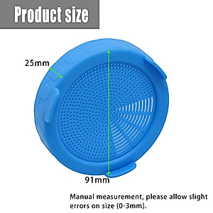 GDFYMI Sprouting Lids for Wide Mouth Mason Jars, Plastic Canning Jar Strainer Lids, Mason Jar Pour Spout Lid, Bean Screen Microgreens Growing Kit Suit for Grow Bean Sprouts (86mm, 3 Green + 3 Blue)