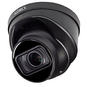 Lorex LNE9383 4K Nocturnal 4 Series IP Wired Dome Camera with Motorized Varifocal Lens and Listen-in Audio (Black)