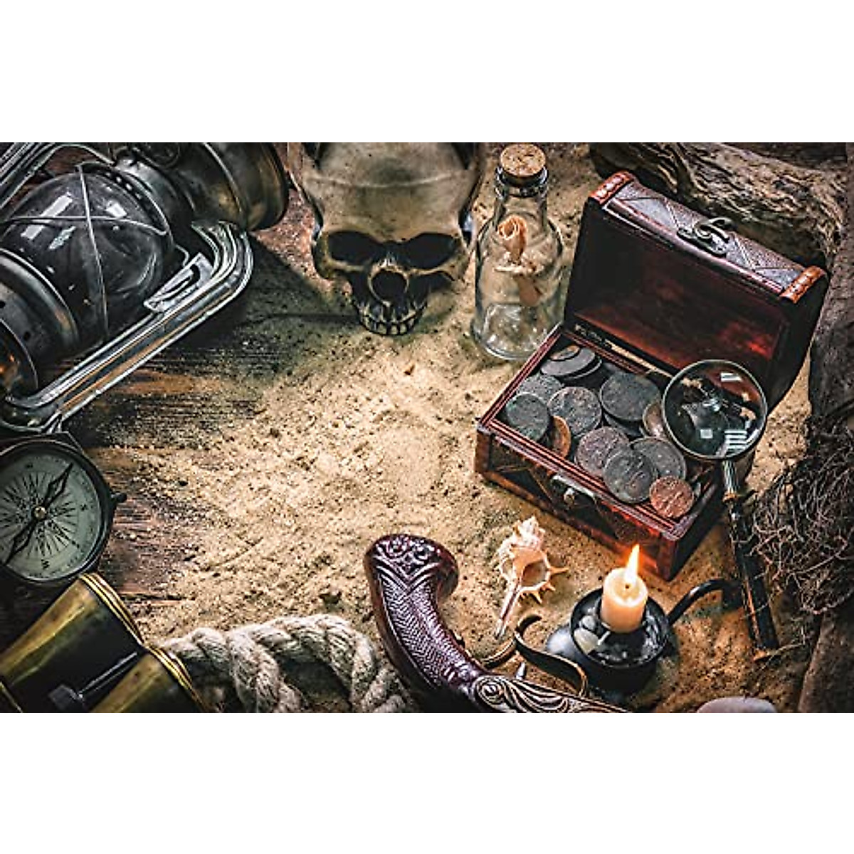 SandT Collection 3 Inch Wooden Keepsake Treasure Chest Trinket Box - Swirl