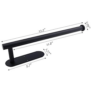 Remarkable Home Paper Towel Holder - Self-Adhesive Or Screw Mounted for Under Cabinet Or Wall, Great for Kitchen, RV, Bathroom and Garage (Black)