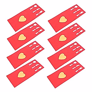BESTOYARD 8pcs Cutlery Bag Cutlery Holder Pouch Spoon Fork Bag Wedding Table Centerpiece Cutlery Pouch Cutter Fork Bag Desktop Cutlery Cover Non-woven Fabric Rectangle Christmas Utenciles
