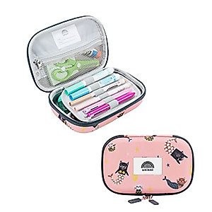 uninni Cat Mermaid Pencil Case for Girls And Boys - Large Kids Pencil Case with Mesh Storage Pocket & 2 Removable Dividers for Organizing Markers & Pens. Pencil Case for Kids with a durable design