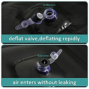 Inflatable Patio Outdoor Furniture Sectional Sofa All-Weather Washable Armless Patio Chair for Balcony, Backyard, Garden (Yellow)