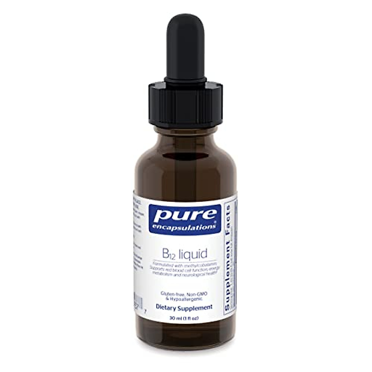 Pure Encapsulations B12 Liquid | 1,000 mcg Vitamin B12 (Methylcobalamin) Supplement to Support Nerves, Immune Health, Energy, and Cognitive Function* | 1 fl. oz.