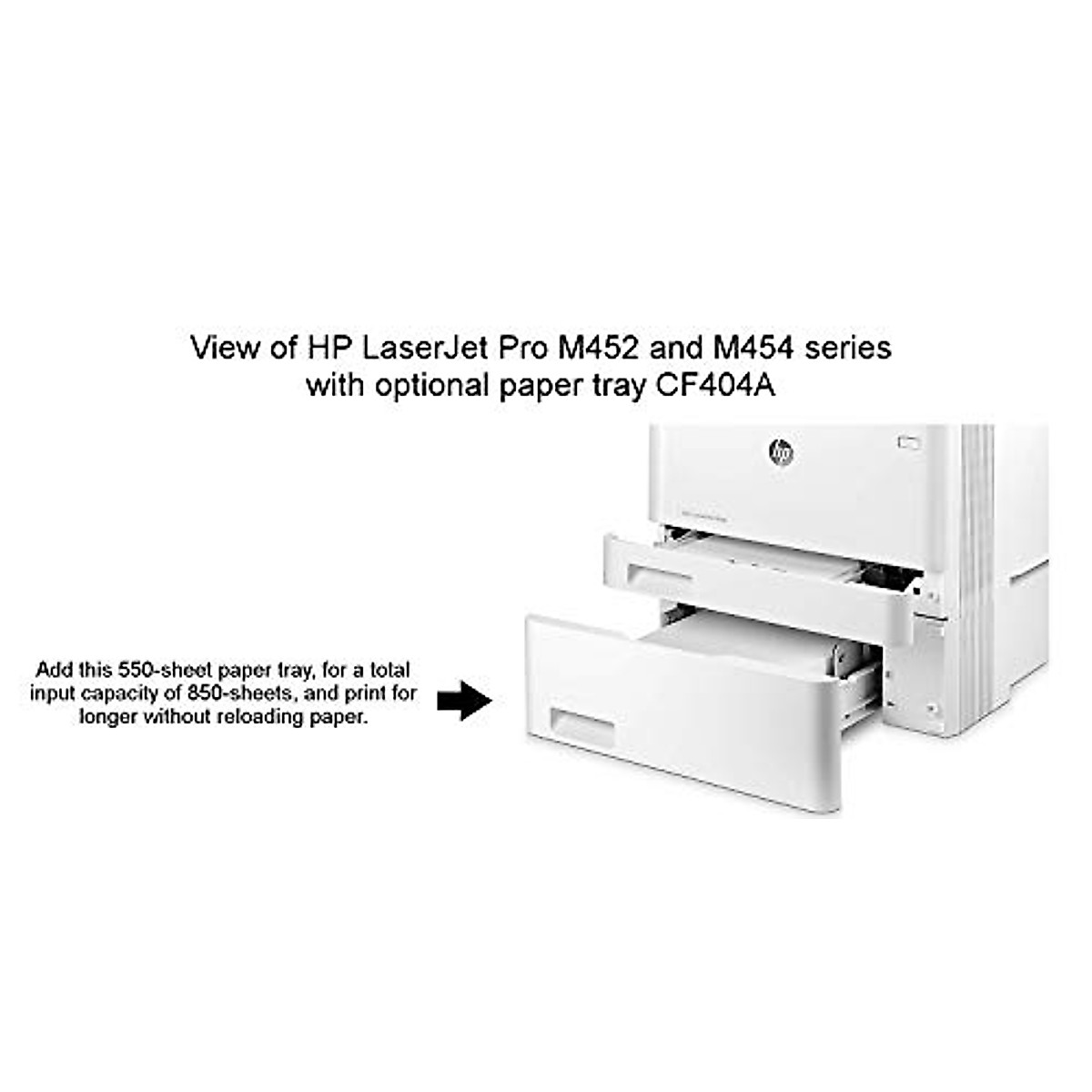 HP LaserJet 550-sheet Feeder Tray (CF404A) White