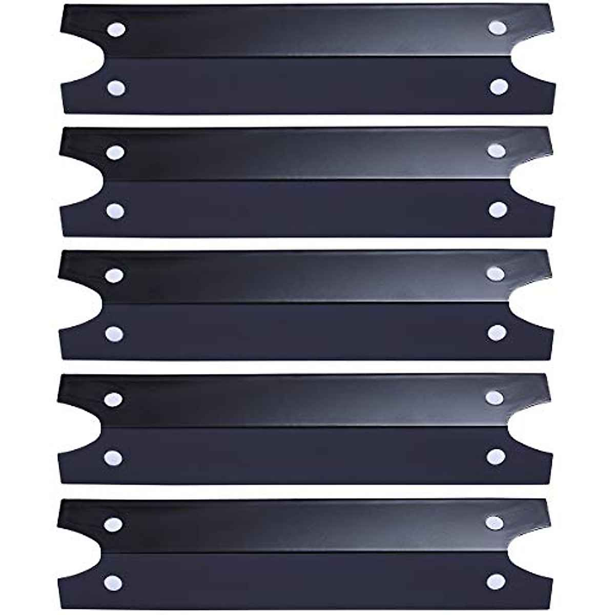 Votenli P9731A (5-Pack) 16 3/4" Porcelain Steel Heat Plate Replacement for Select Brinkmann, Charmglow Gas Grill Models (5-Pack)