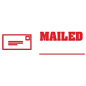 ACCUSTAMP2 Message Stamp with Micro ban Protection, MAILED, Pre-Ink, Red (035586)