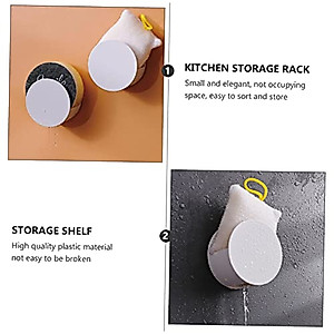 YARNOW 4pcs Storage Rack Coat Rack Shelf Wall Hanging Shelves Sink Shelf Kitchen Sink Organizar Sink Organizer Caddy Bathroom Shelf Storage Kitchen Sink Storage Holder Draining Rack White