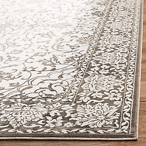 SAFAVIEH Noble Collection Area Rug - 5'1" x 7'6", Brown & Creme, Distressed Viscose Design, Ideal for High Traffic Areas in Living Room, Bedroom (NBL659-5280)