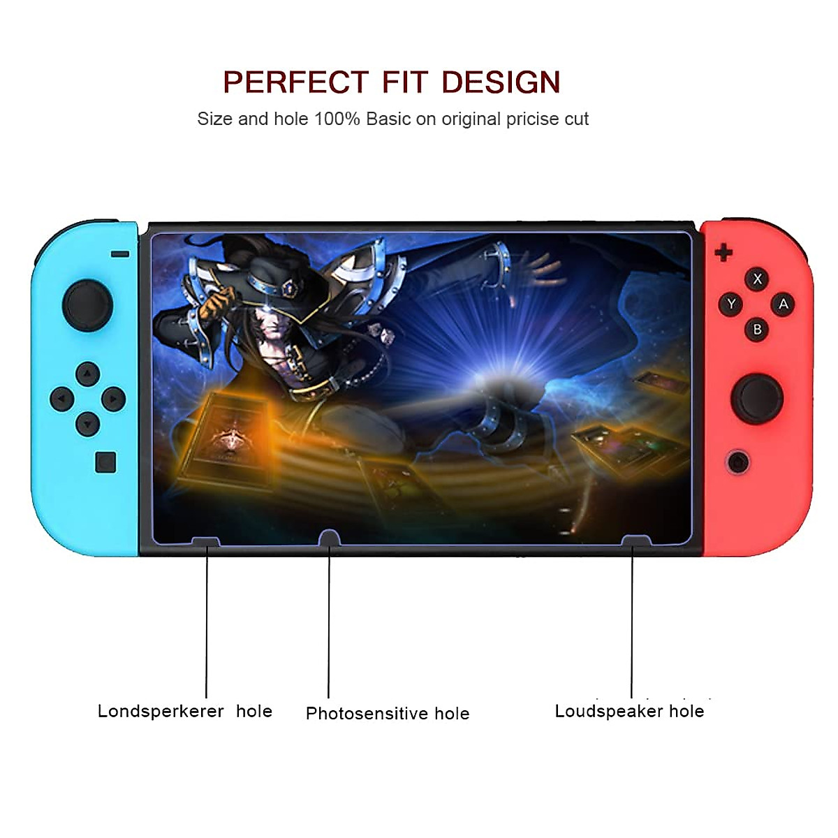 Nintendo Switch Screen Protector, LINNO Eyes Care Anti UV,Anti blue light tempered glass Protection film for Nintendo 2017 Profession For game Super HD Anti Fingerprint, scratch resistance(2-PACK)