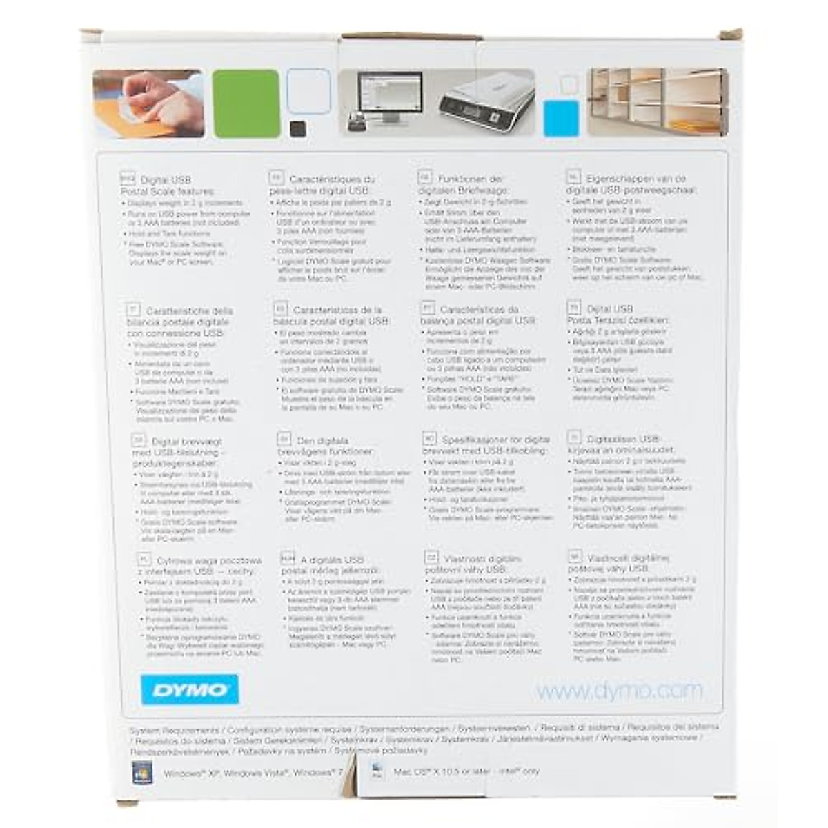 DYMO M10 Digital Package & Shipping Scale | up to 10KG Capacity | 20 cm x 20 cm