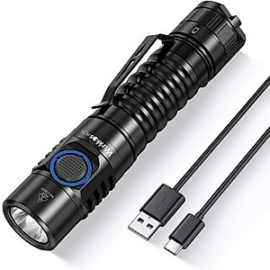 Wurkkos FC11 Rechargeable LED Flashlights Max 1300Lumen High 90CRI EDC Flash Light USB C Charge,IP67 Waterproof Torch, Magnetic Tailcap, Great for Dog Walking Home use Emergency(5000K)