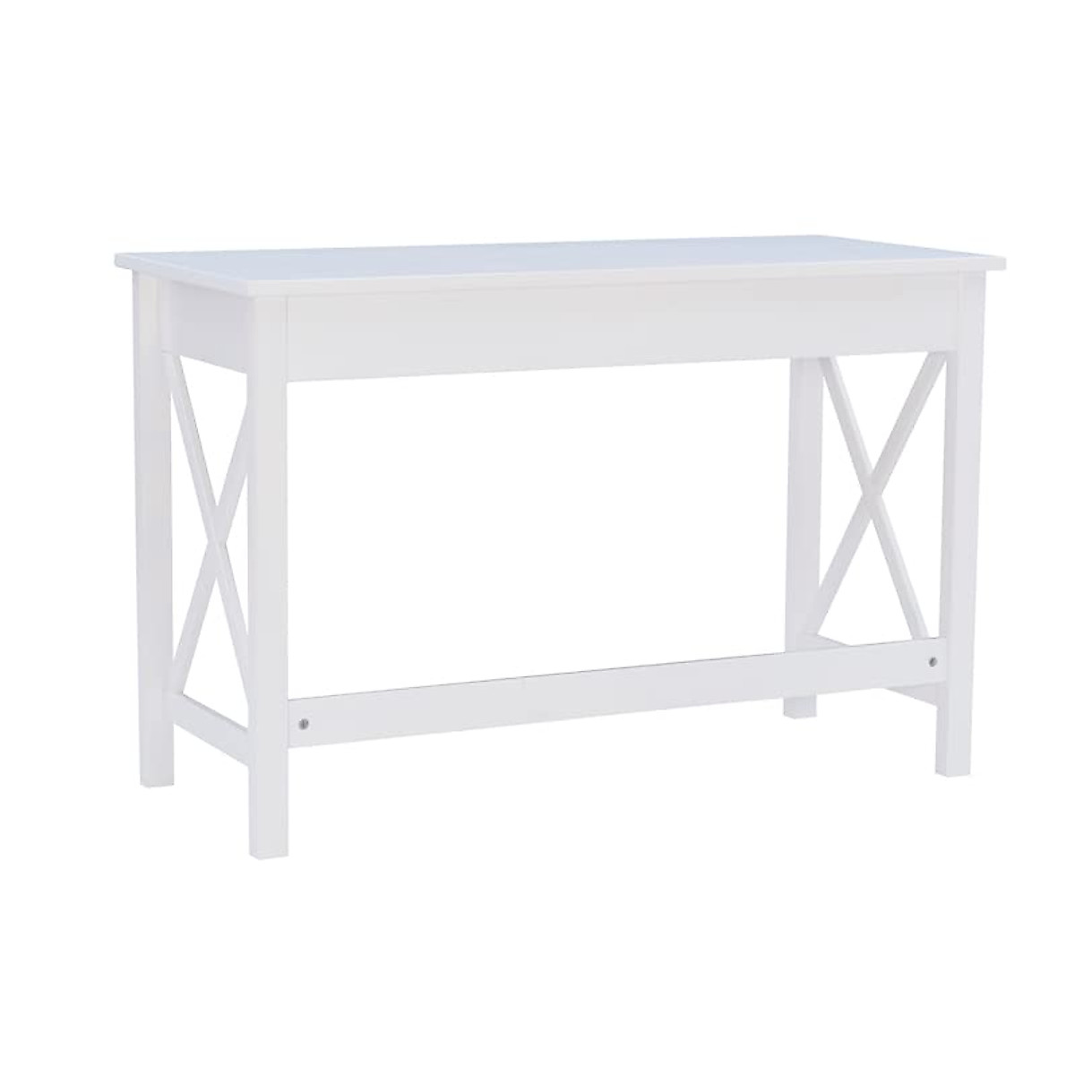 Linon Dalton Wood Laptop Desk in Antique White