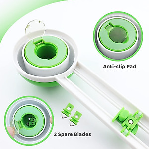 YETOOME Circular Paper Cutter, Rotary Circle Cutter Cut Paper Trimmer Scrapbooking Tool with 3 Replaceable Blades for Art and DIY Crafts, Cards Making (Green)