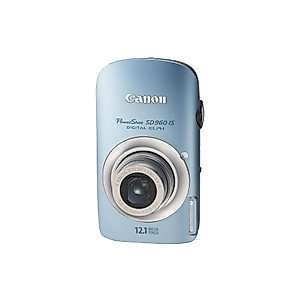 Canon PowerShot SD960IS 12.1 MP Digital Camera with 4x Wide Angle Optical Image Stabilized Zoom and 2.8-inch LCD (Light Blue)