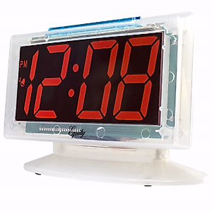 Equity 30040 Jumbo Clear 1.8 in. Red LED Electric Alarm Clock