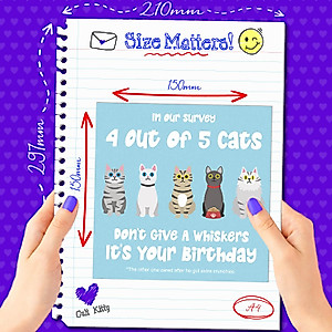 Cult Kitty - 4 Out Of 5 Cats - Joke Happy Birthday Cards For Him - Funny Birthday Card For Her - Funny Birthday Cards For Men - Funny Birthday Cards For Women - Birthday Card Cat - Cat Birthday Card