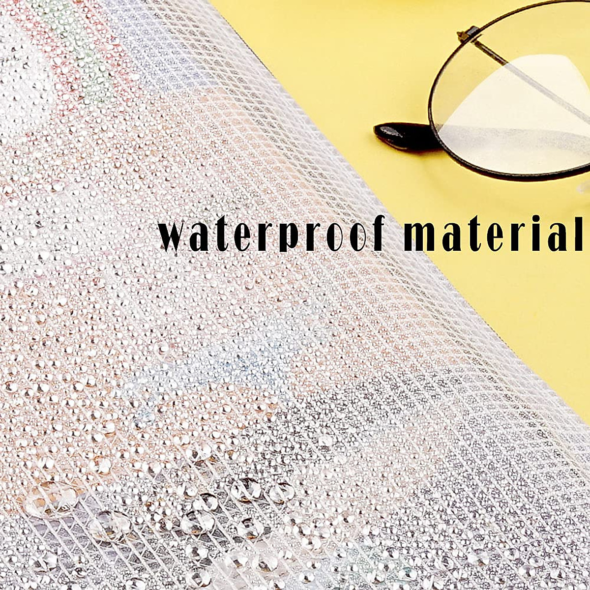 ZYHW Mesh Zipper Pouch, 16.9x12.4 in (5 Colors, 12 Packs), Plastic Zipper Bags, Waterproof Zipper Pouches for School Office Supplies, Puzzles, Board Games & Cross Stitch Projects