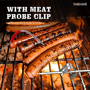 2-Pack iGrill Meat Probe Replacement for Weber Gas and SmokeFire Pellet Grills, 2.5mm Plug Temperature Probe Accessories for Weber Connect Smart, with 2 Probe Grill Clips