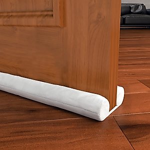 Door Draft Stopper,Draft Stopper for Bottom of Door,Front Door Draft Stopper Weather Stripping, Door Draft Blocker,30-36" Under Door Draft Stopper,Door Sweep Soundproof (Large White)