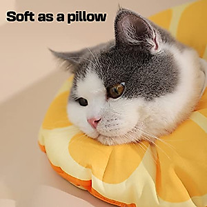 Jevnd 3 Sizes of Cat Cone Collar Soft, Adjustable Cat Cones to Stop Licking, E Collar for Cats, Recovery Collar for Cats After Surgery, Cat Neck Cone, Elizabethan Collar for Cat and Kitten (M)