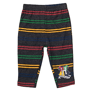 Harry Potter Gryffindor Slytherin Ravenclaw Newborn Baby Boys 3 Piece Outfit Set: Cuddly Bodysuit Pants Hat White/Gray 3-6 Months