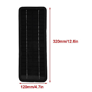 Solar Panel Power Battery Charger, 12V 4.5W, Portable Solar Trickle Charger, Emergency Charging Charger, for Car Battery Laptop Tablets Outdoors
