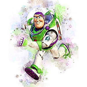 Toy Story Watercolor Wall Art. Buzz. Woody. Jessie. Bo Peep. Nursery Wall Art. 4 Set of 8x10. Unframed