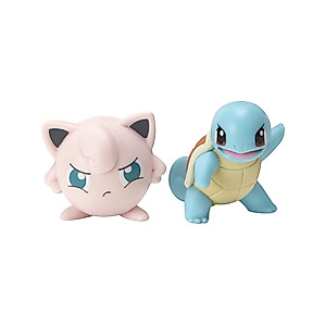 Pokémon Game with Squirtle and Jigglypuff - 2 Surprise Balls - 6 Attack Disks - Toys for Kids Fans