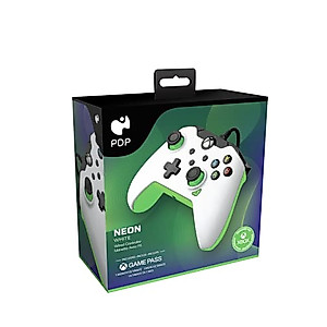PDP Wired Controller Neon White for Xbox Series X|S, Gamepad, Wired Video Game Controller, Gaming Controller, Xbox One, Officially Licensed - Xbox Series X