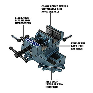 Wilton CS3 Cross Slide Drill Press Vise, 3" Jaw Width, 3" Max Jaw Opening (11693)