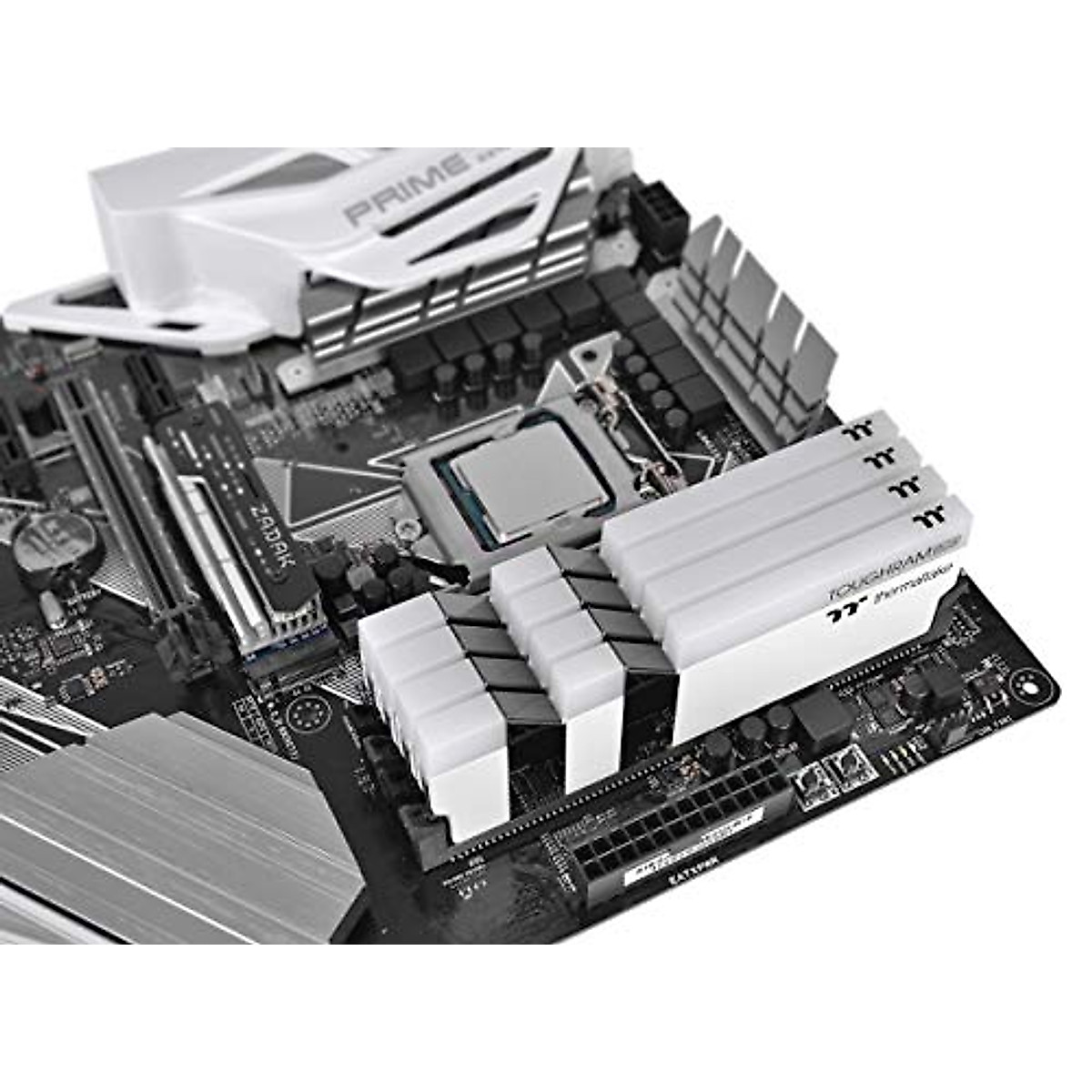 Thermaltake TOUGHRAM RGB White DDR4 3600MHz 16GB (8GB x 2) 16.8 Million Color RGB Alexa/Razer Chroma/5V Motherboard Syncable RGB Memory R022D408GX2-3600C18A