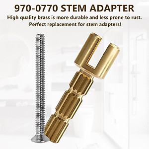 Stem Adapter with Screw 970-0770 for Pfister Shower Cartridge, Handle Parts Compatible for Pfister Securepfit Trims, Shower Handle Stem Extension Tub and Faucet Accessories Valve Extender Trim Repair
