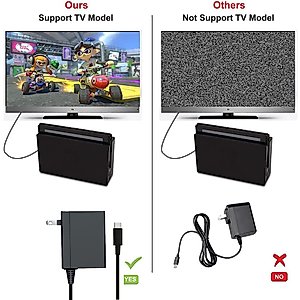 Switch Charger - Fast Charger AC Adapter for Nintendo Switch Dock/Switch and Pro Controller with Type C Charging kit (Support TV Mode)