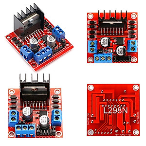 4 Pack L298N Motor Drive Controller Board DC Dual H-Bridge Robot Stepper Motor Control and Drives Module for Arduino Smart Car Power Compatible with Arduino UNO MEGA R3 Mega2560