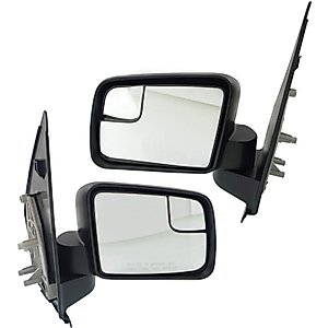 Kool Vue Driver & Passenger Side Manual Mirrors for Ford Transit Connect 2011-2013 With Spotter Glass Textured