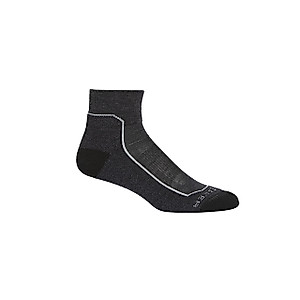 Icebreaker Merino Men's Hike+ Light Mini Sock, Jet Heather, Large