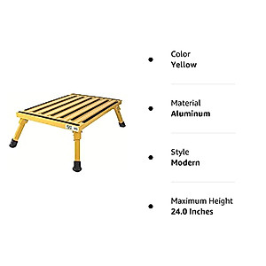 Safety Step XL-08C-Y Yellow X-Large Folding Recreational Step Stool