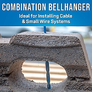 Jonard Tools DBC-3824 Combination Bellhanger Drill Bit, Wood, Concrete & Masonry, 3/8" x 24"