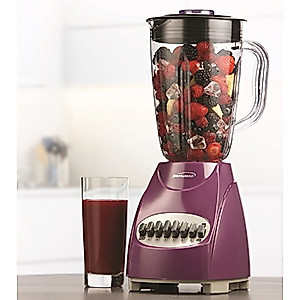 Brentwood JB-220PR Plastic Jar 12-Speed + Pulse Blender, Purple
