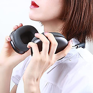 Ear Cushions for AirPods Max Headphones Earpads Replacement Ear Pad Covers Earmuffs with Protein Leather, Memory Foam and Magnet Black