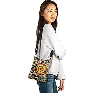 Women Purse Small Messenger Bag Travel Satchel Coin Wallet Everyday Crossbody Hobo Shoulder Casual Floral Quilted (Blue Green Floral)