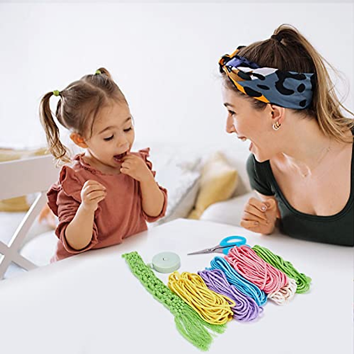 FREEBLOSS 6 Set Macrame Bookmarks Kit DIY Bookmark with Tassels Bohemian Braided Book Markers for Women Hand Knitted Bookmarks for Book Lovers