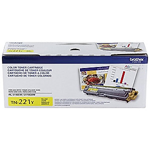 Brother Genuine TN221C, TN221M, TN221Y Color Laser Cyan, Magenta and Yellow Toner Cartridge Set