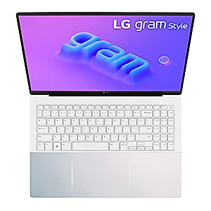 LG gram Style 16” OLED Laptop, Intel 13th Gen Core i7 Evo Platform, Windows 11 Home, 32GB RAM, 1TB SSD, Dynamic White