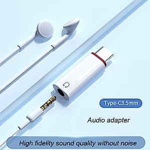 USB Type C to 3.5mm Female Headphone Jack Adapter,(2 Pack) USB C to Aux Audio Dongle Compatible with Samsung Galaxy S22 S21 S20 S10 S9 Plus/Ultra, Note 20 10, Pixel, MacBook, iPad Pro-White