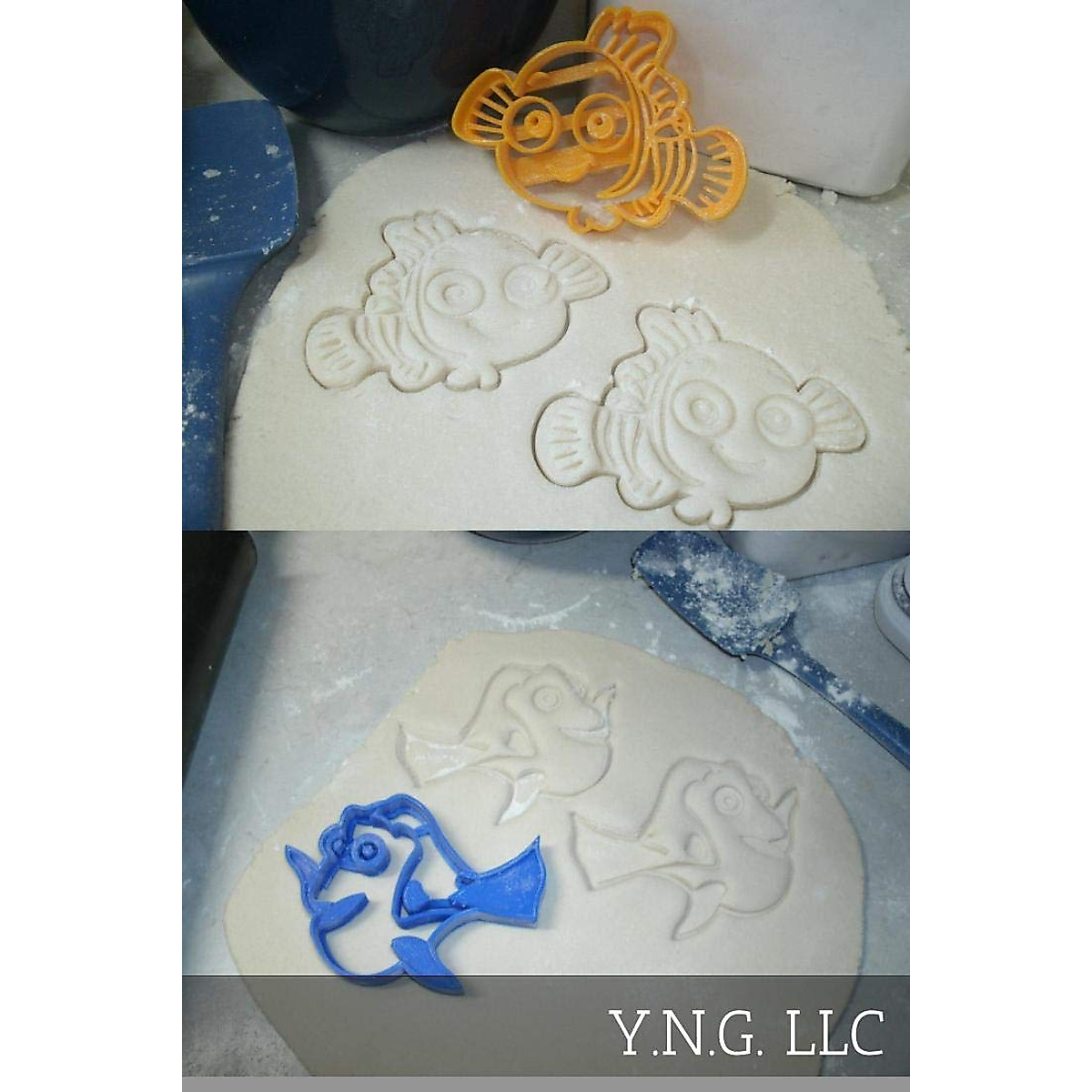INSPIRED BY FINDING DORY NEMO FISH MOVIE CHARACTERS SET OF 2 COOKIE CUTTERS MADE IN USA PR1046