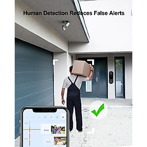 Doorbell Camera Wireless WiFi Video Doorbell Two-Way Audio Human PIR Motion Detection HD Security Camera Real-Time Video for iOS & Android Phone
