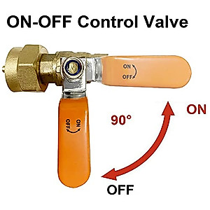ZBXHJJZW Propane Refill Adapter Hose 350PSI High Pressure Camping Grill - QCC1 Type 1 LB Propane Refill Adapter Hose 39” Long, 1LB Tank Bottle Adapter Connector with ON-Off Control Valve